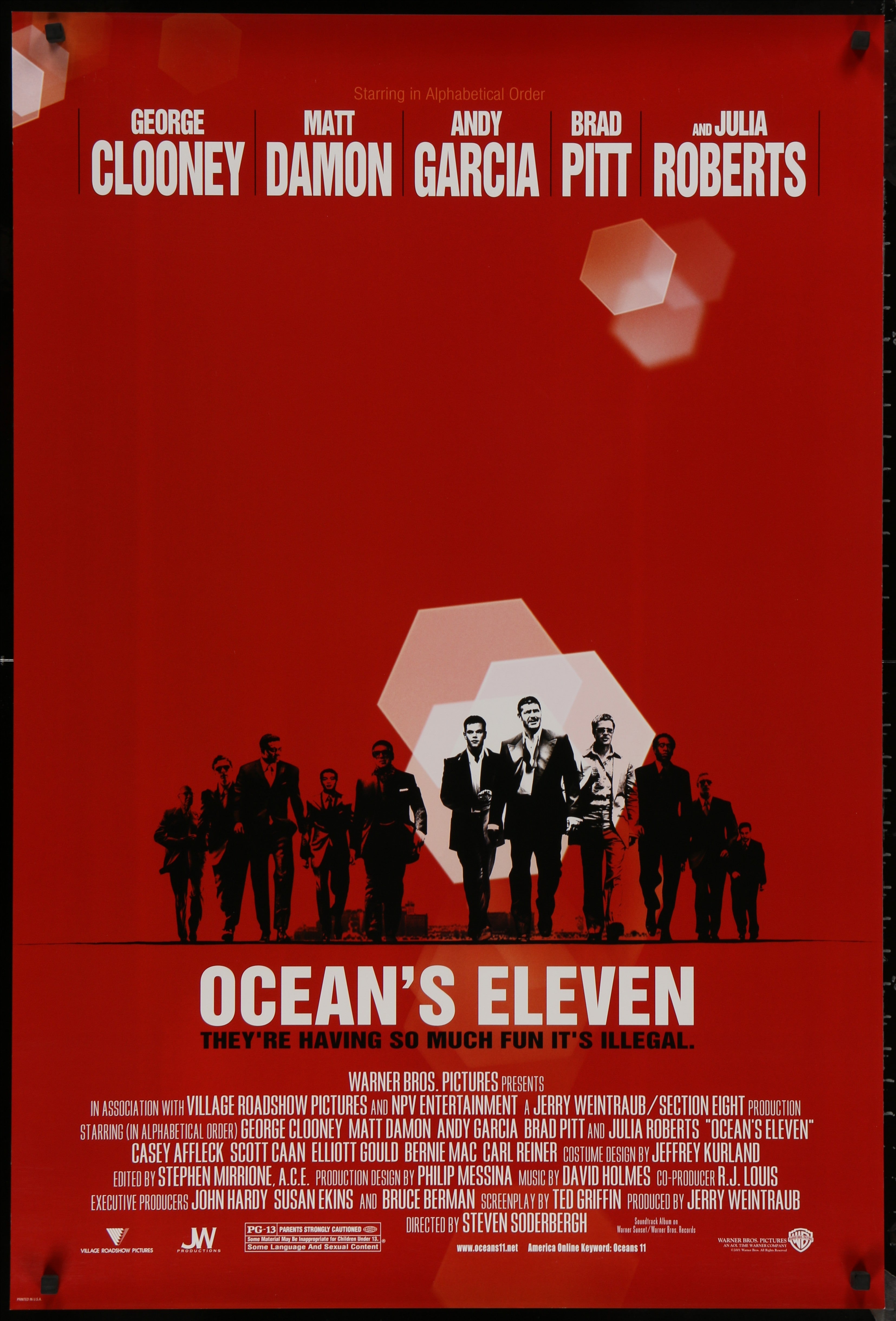 Ocean s Eleven 2001 Original Movie Poster AotM Art Of The Movies ocean-s-eleven-2001-original-movie-poster-aotm-art-of-the-movies