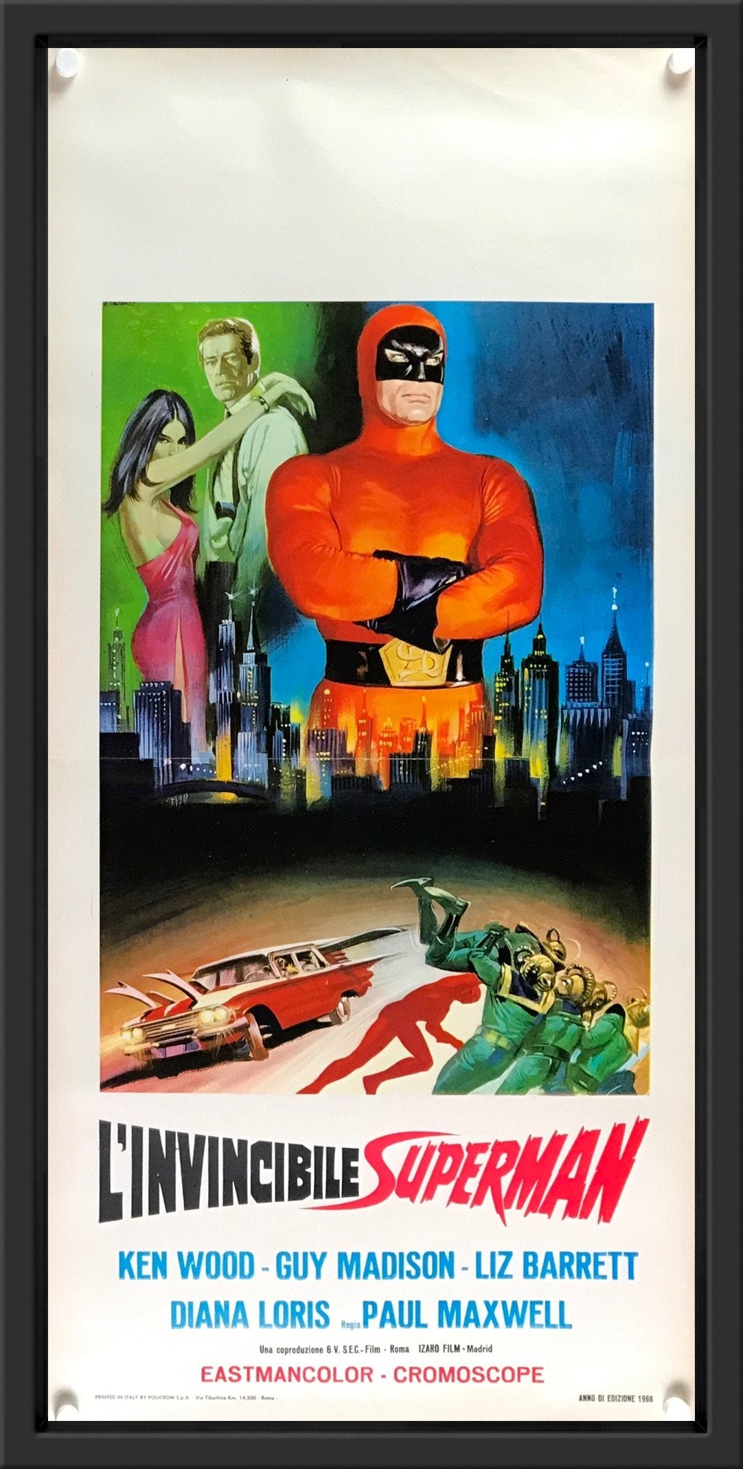 Superargo And The Faceless Giants - 1968 - Original Movie Poster – Art ...