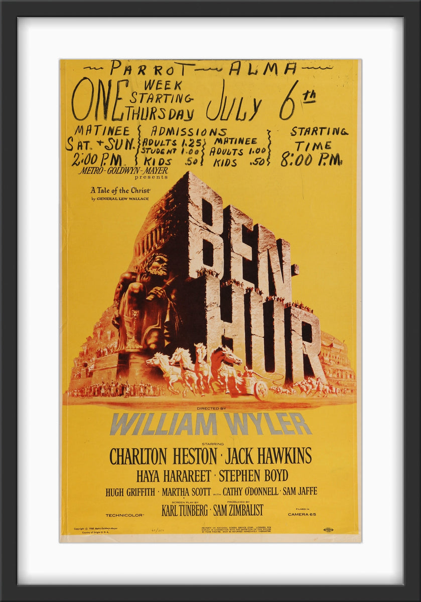 Ben Hur Movie Poster 1959