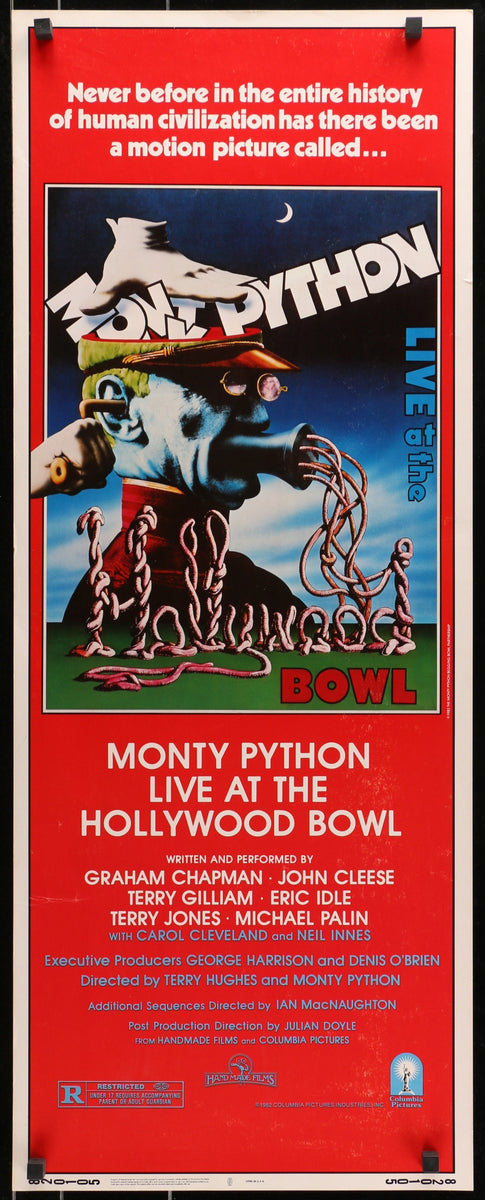 Monty Python Live At The Hollywood Bowl - 1982 - Original Movie Poster ...
